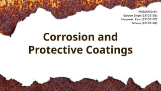 Corrosion and Preventqwing coatings.pptx | Chemistry | Science