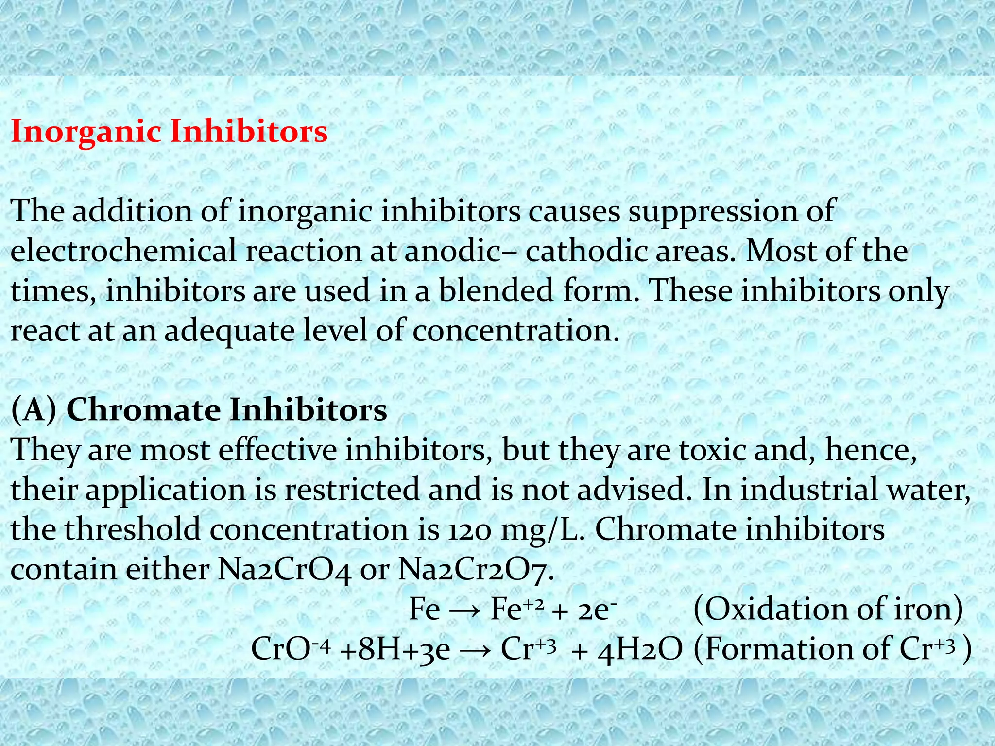 Corrosion control by inhibitor | PPTX