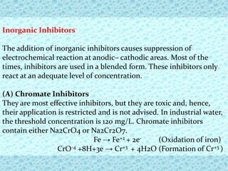 Corrosion control by inhibitor | PPTX