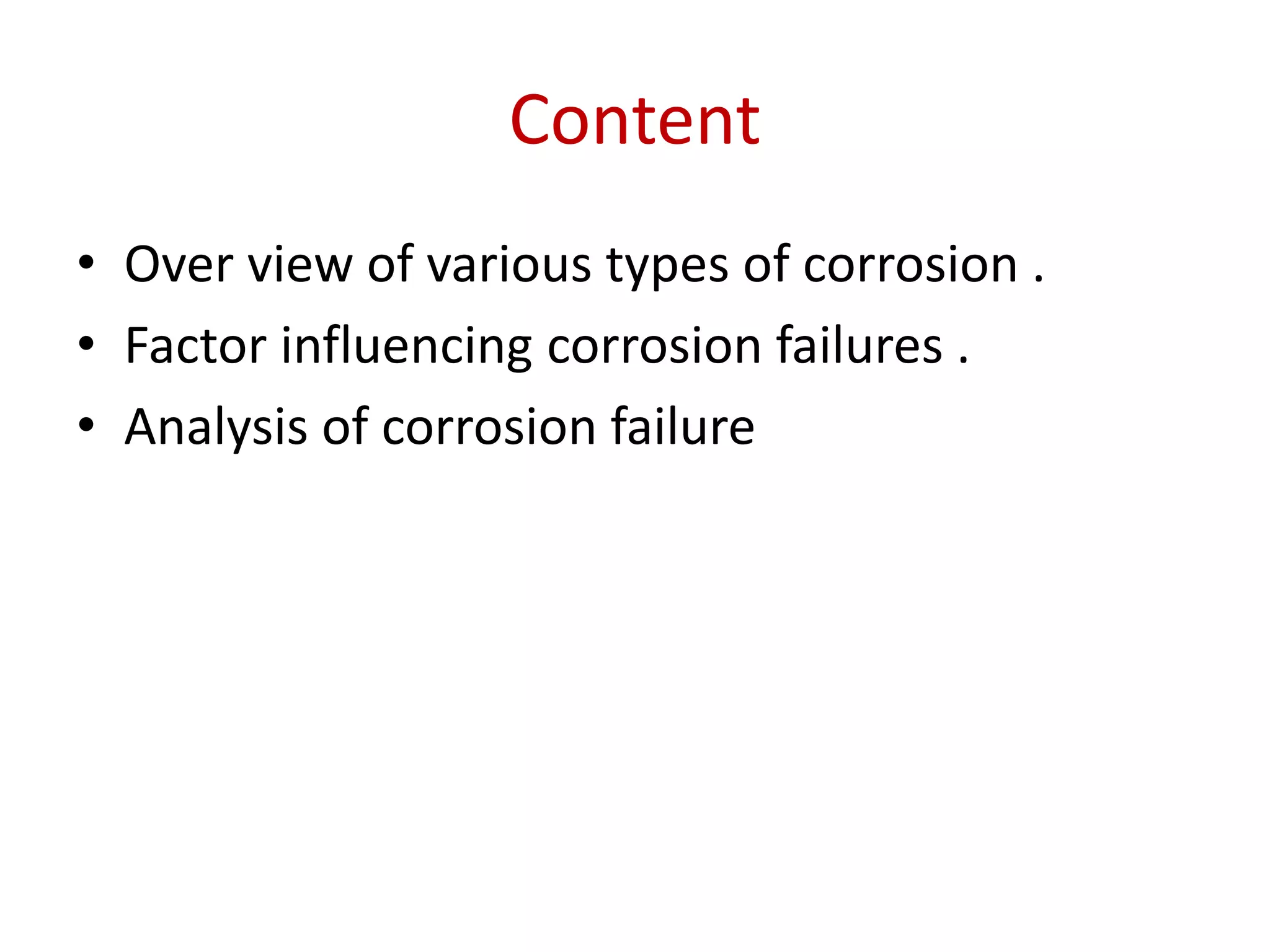 Corrosion failures | PPTX