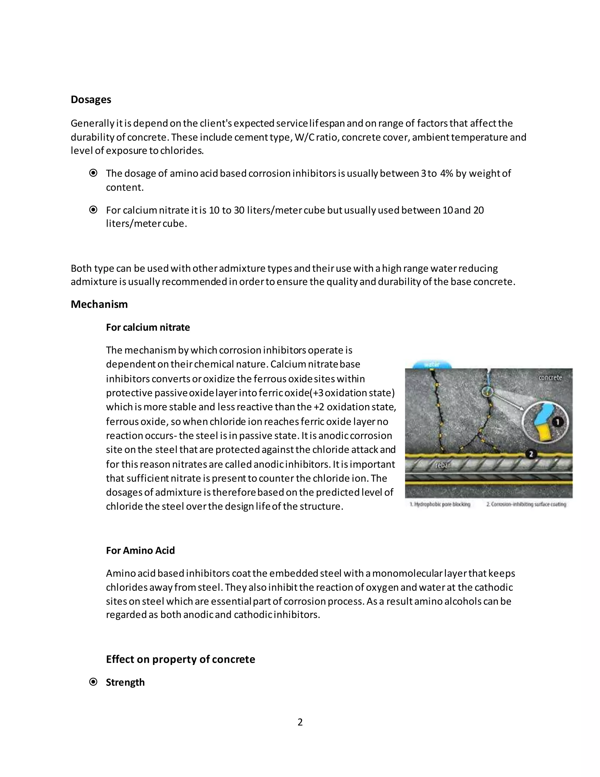 Corrosion inhibitng admixture | DOCX | Chemistry | Science