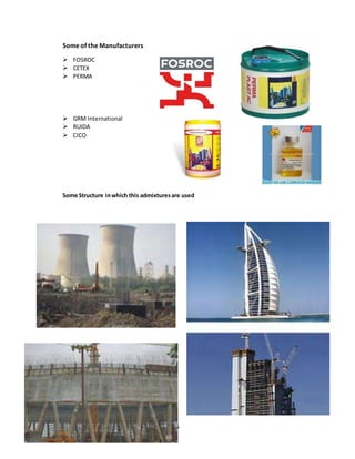 Corrosion inhibitng admixture | DOCX | Chemistry | Science