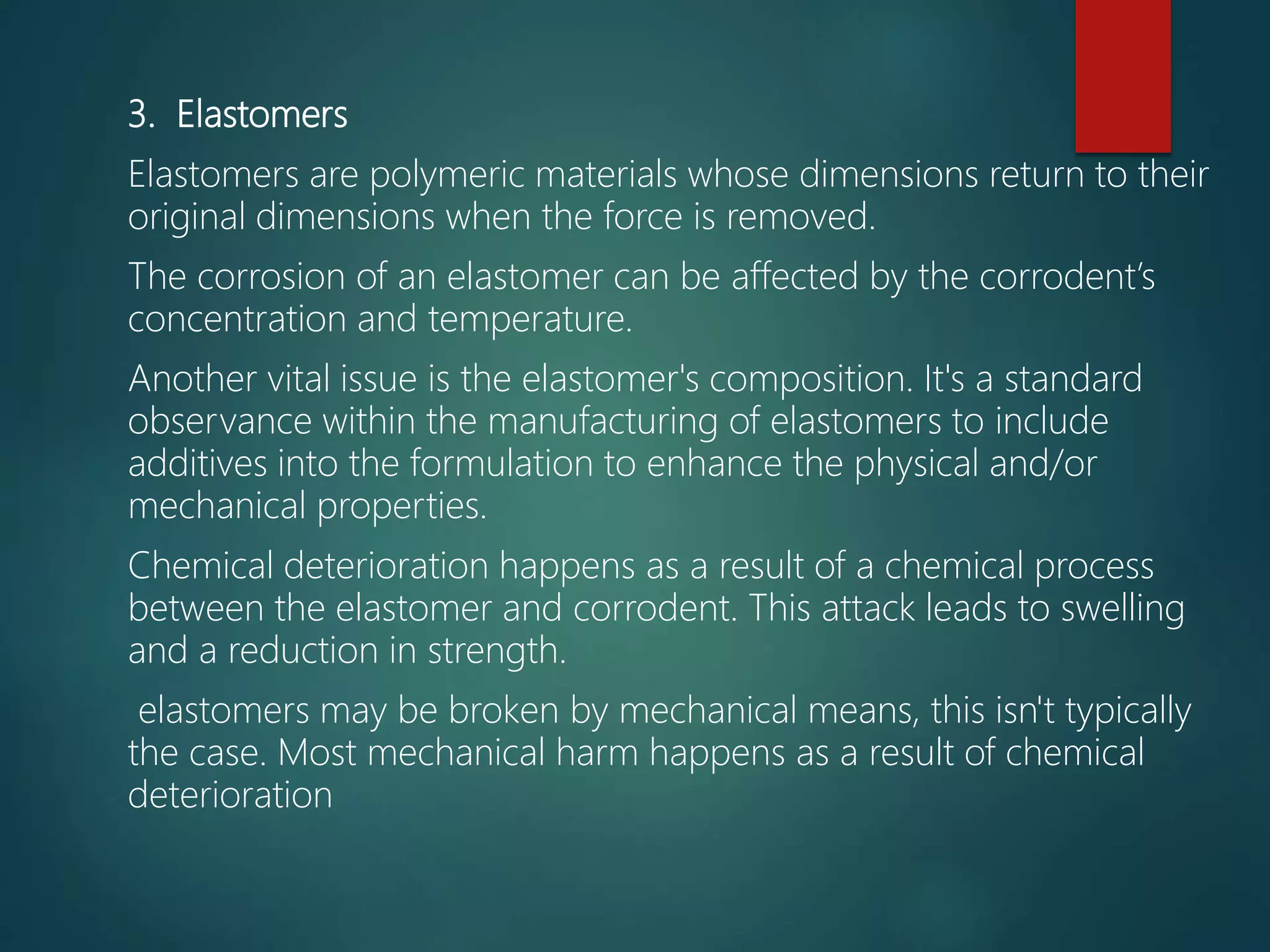 Corrosion in Non Metals | PPTX