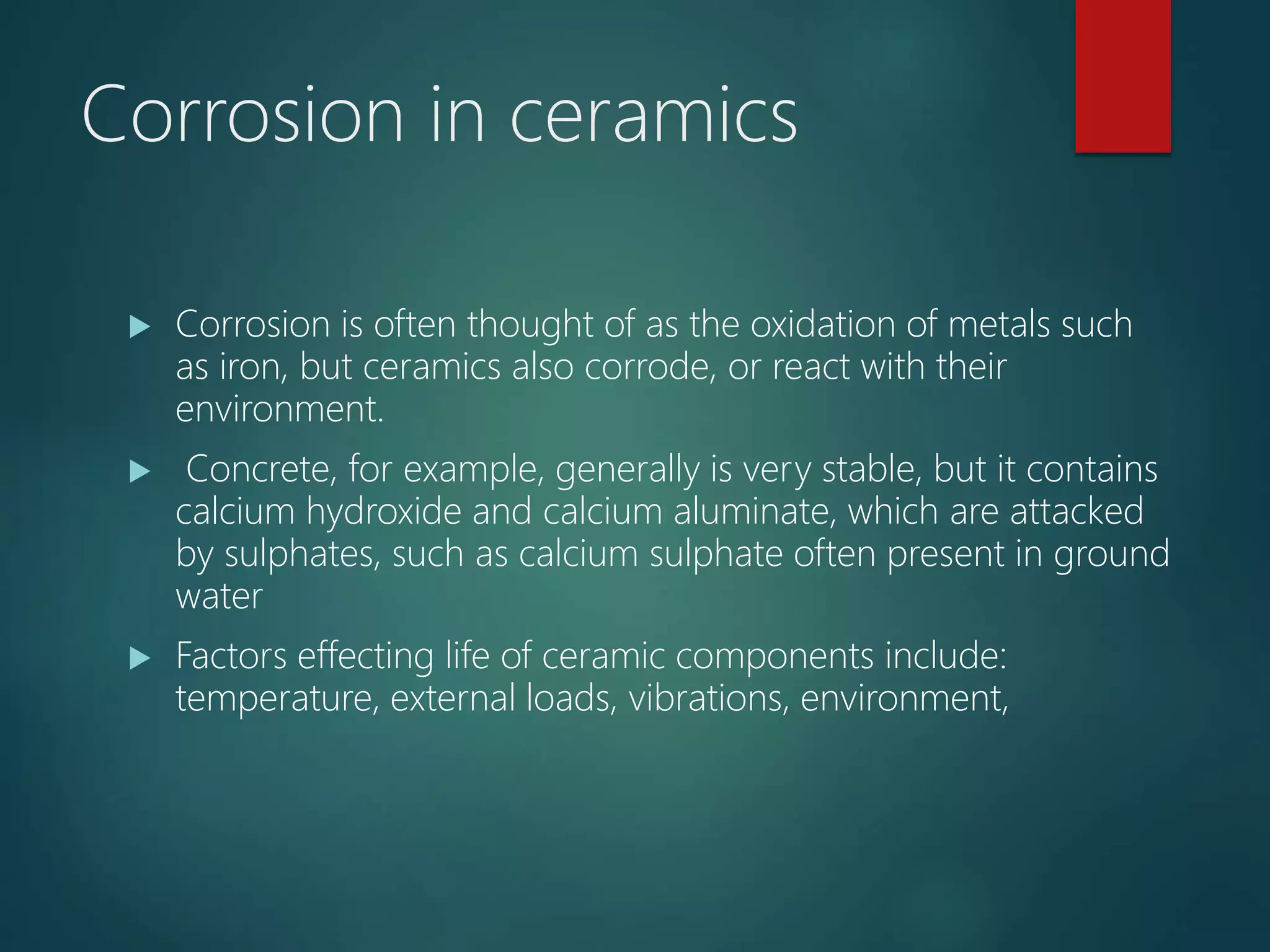 Corrosion in Non Metals | PPTX