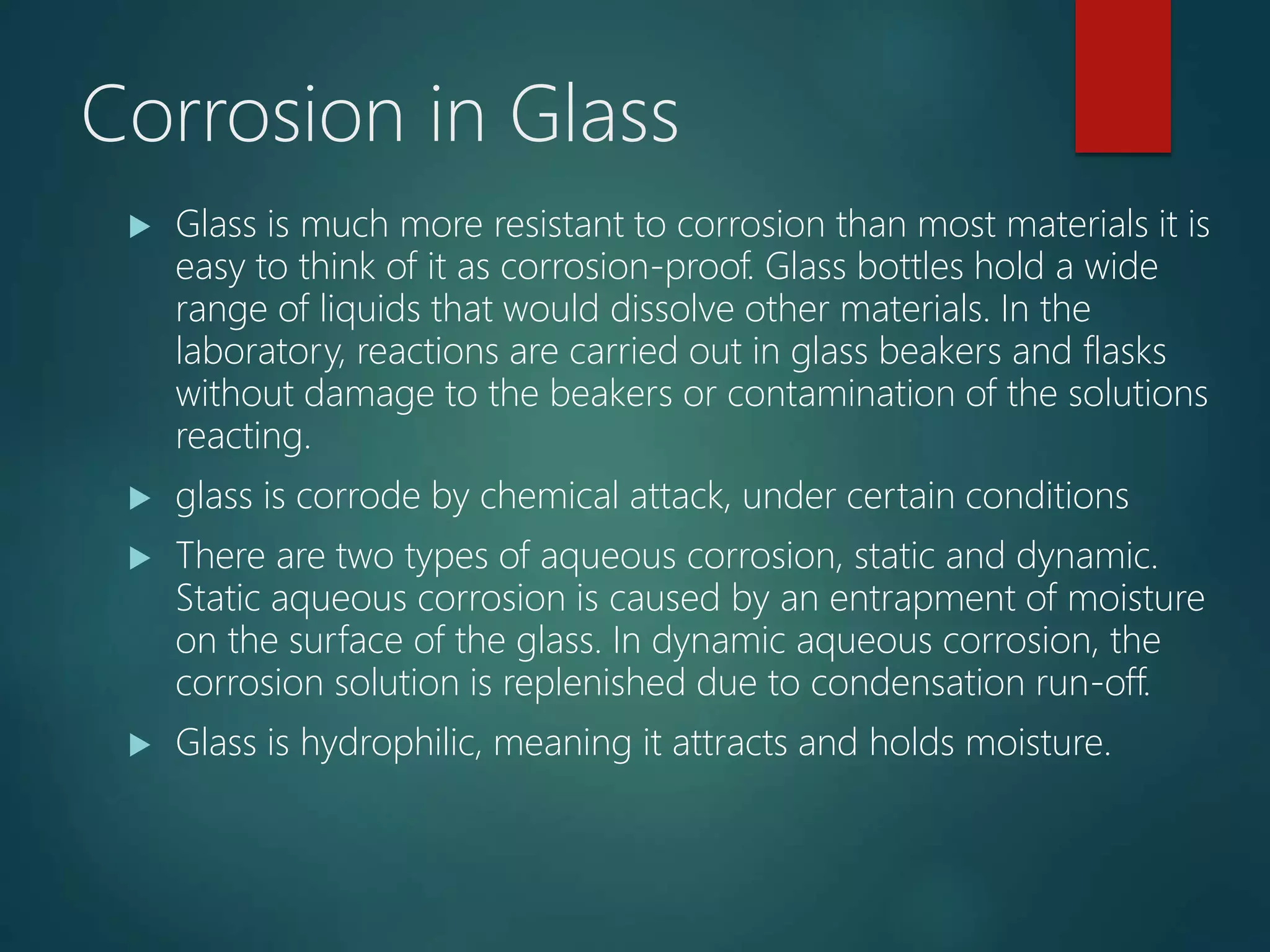 Corrosion in Non Metals | PPTX