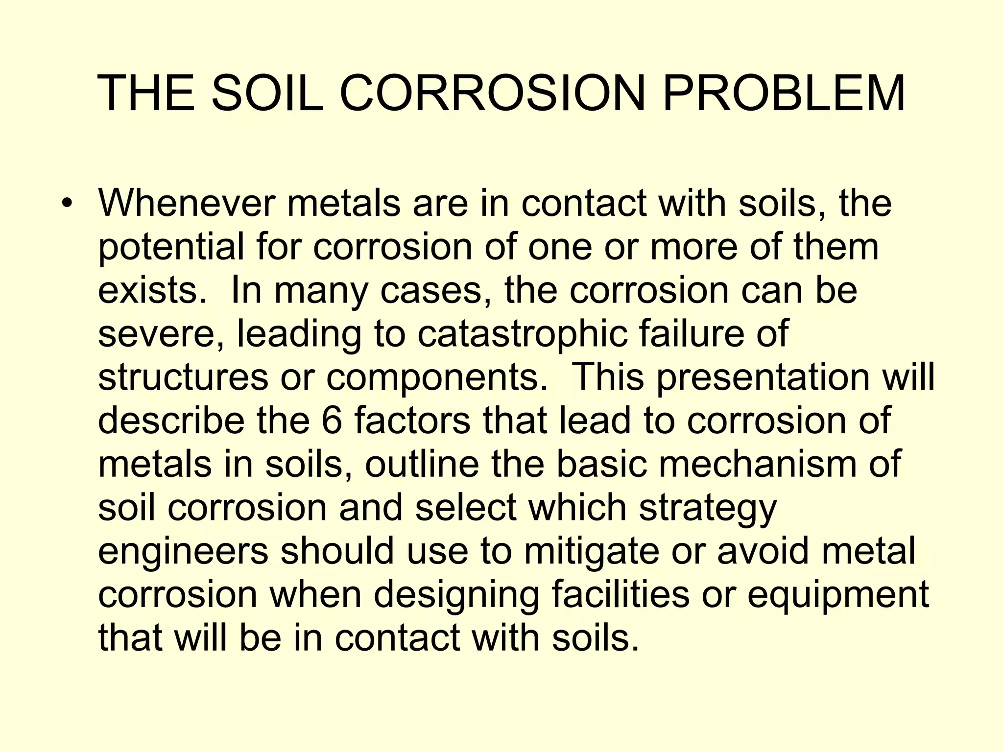 Corrosion In Soils | PPT