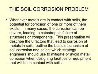 Corrosion In Soils | PPT