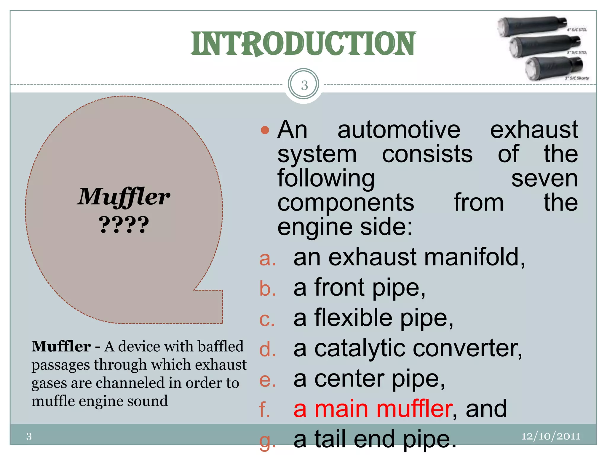 Corrosion in the muffler | PPTX