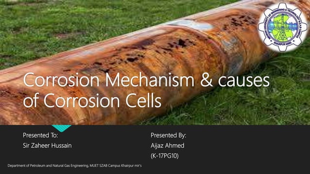 Corrosion mechanisms & causes of corrosion cells | PPT