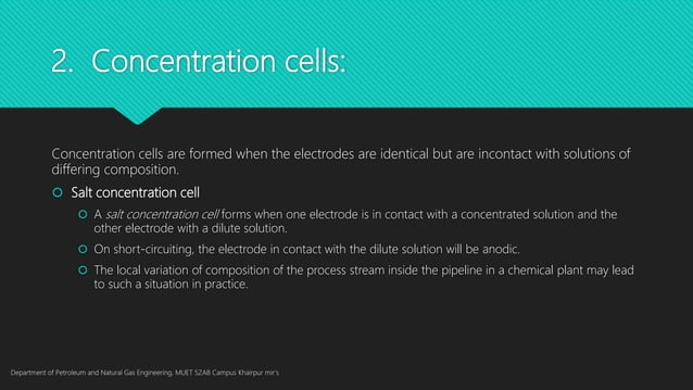 Corrosion mechanisms & causes of corrosion cells | PPTX | Chemistry ...