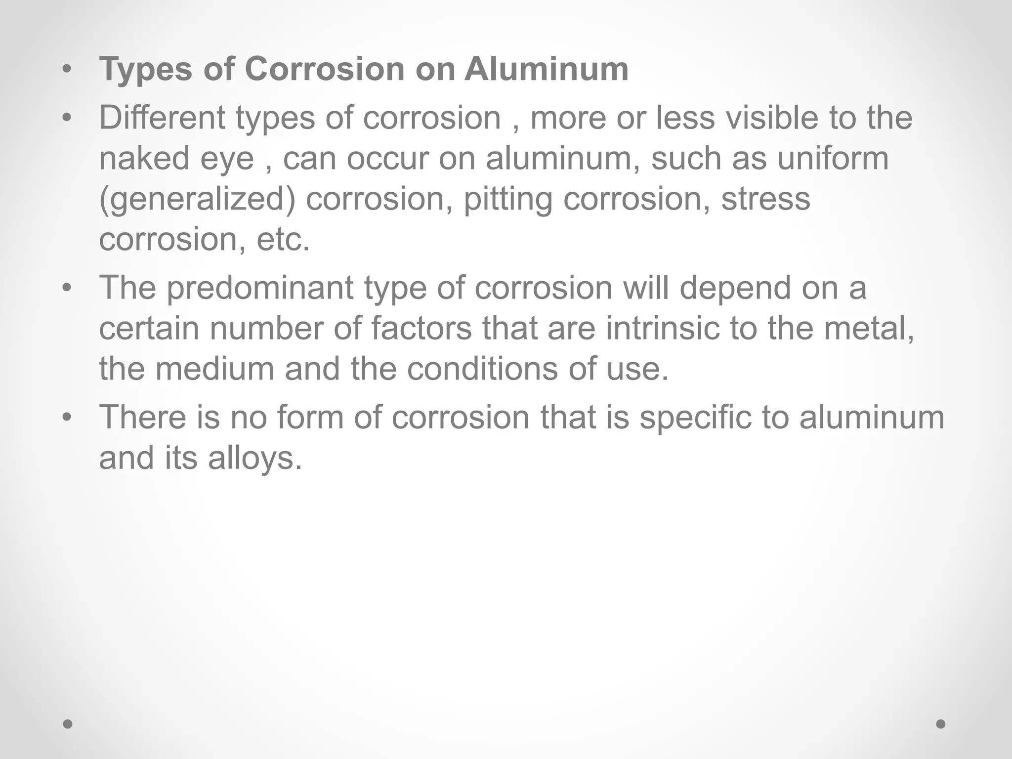 Corrosion of aluminum alloys | PPTX