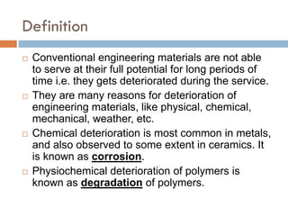 Corrosion of material - Engineering Metallurgy | PDF