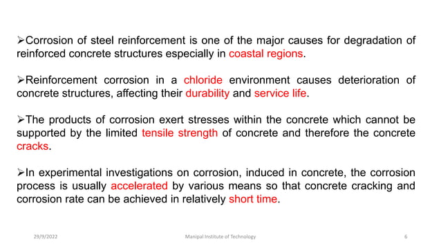 Corrosion Of Rc Beams Pptx
