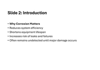 Corrosionon Heating System Pipes - An overview | PDF