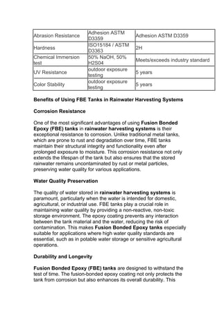 Corrosion Resistant Rainwater Harvesting Durable Fusion-Bonded Epoxy ...