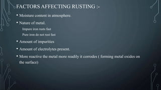 Corrosion std 12 ch 3l RUSTING OF IRON l GALVANIZATION | PPTX