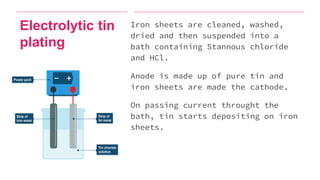 Corrosion, Steel and Tin plating | PPTX