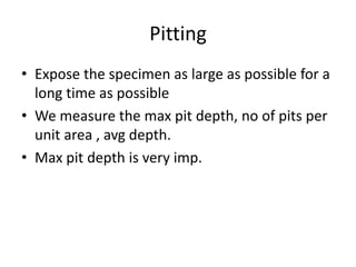 Corrosion Testing Metthods of universsaldfnkasf | PPT