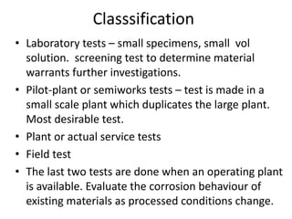 Corrosion Testing Metthods of universsaldfnkasf | PPT