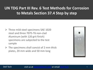 UN TDG Corrosion to Metals | PPTX