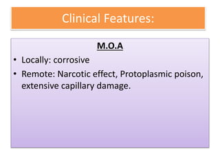 Corrosive poisons | PPTX | Digestive Disorders | Diseases and Conditions