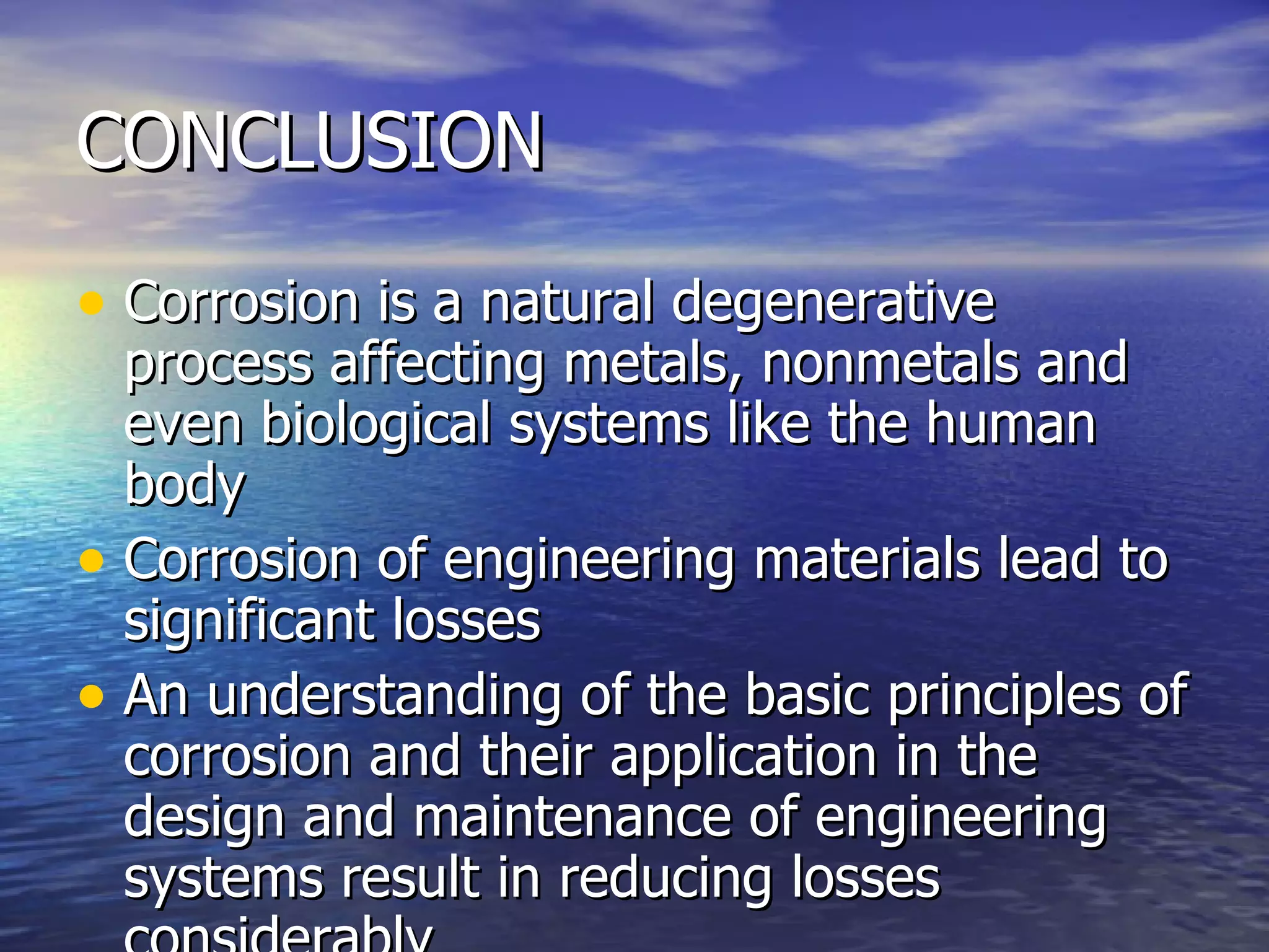 CORROSIVE DAMAGE IN METALS AND ITS PREVENTION | PPT