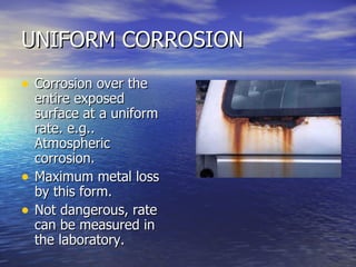 CORROSIVE DAMAGE IN METALS AND ITS PREVENTION | PPT