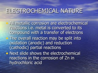 CORROSIVE DAMAGE IN METALS AND ITS PREVENTION | PPT