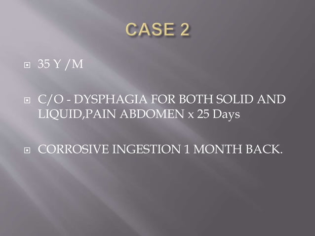 Corrosive ingestion | PPT