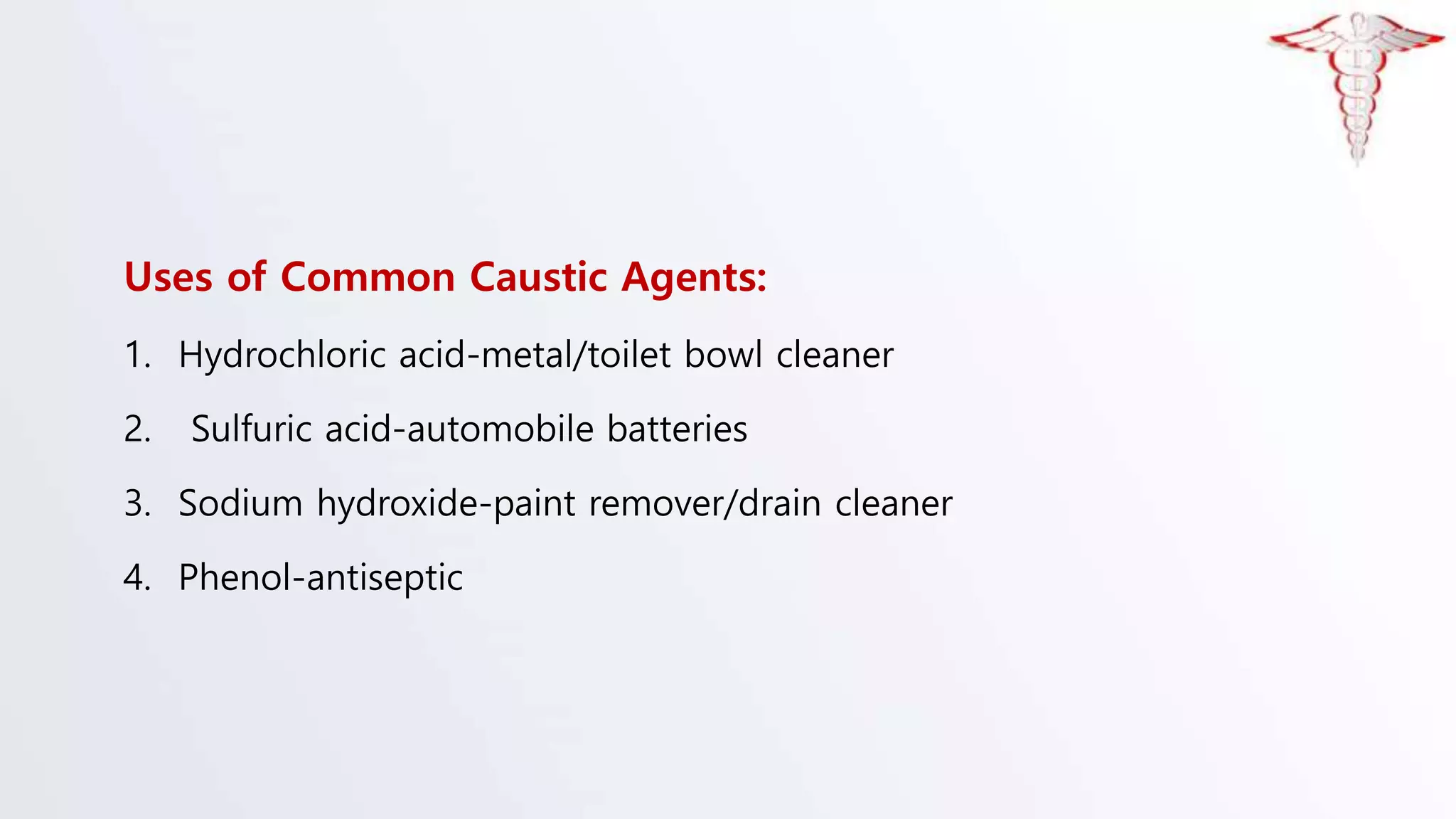 Corrosive poisoning | PPTX | Digestive Disorders | Diseases and Conditions