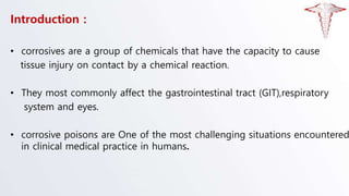 Corrosive poisoning | PPTX
