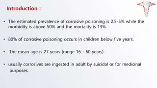 Corrosive poisoning | PPTX
