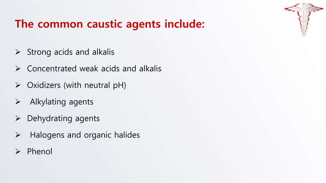 Corrosive poisoning | PPTX | Digestive Disorders | Diseases and Conditions