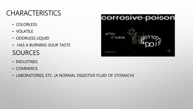 Corrosive poisons(hcl, h2so4, nitric acid, carbolic acid, oxalic and formic) | PPTX | Digestive ...