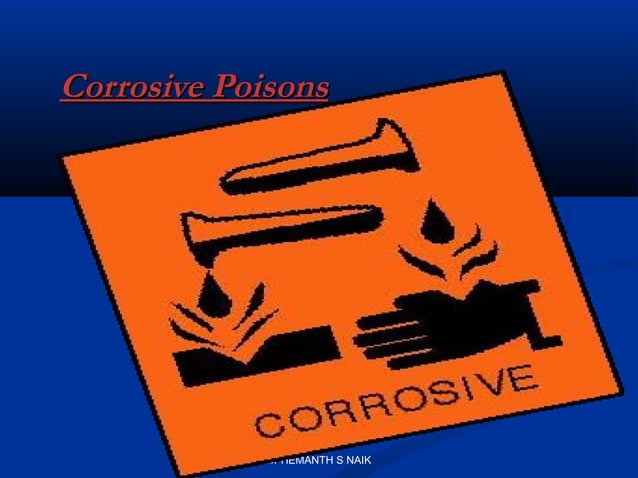 Corrosive Poisons | PPT