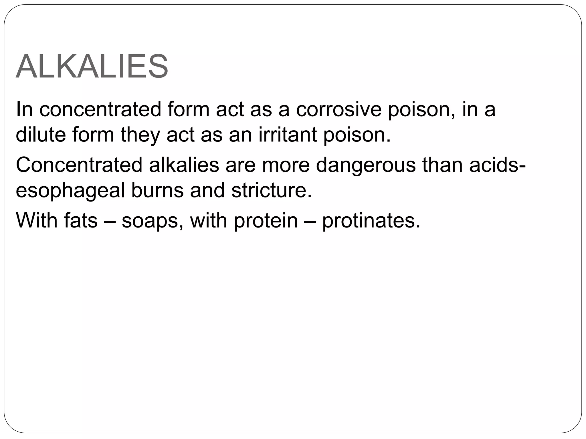 Corrosive poisons | PPTX