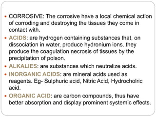 Corrosive poisons | PPTX