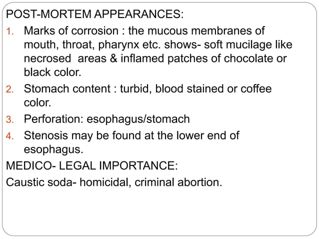 Corrosive poisons | PPTX