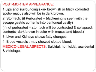 Corrosive poisons | PPTX
