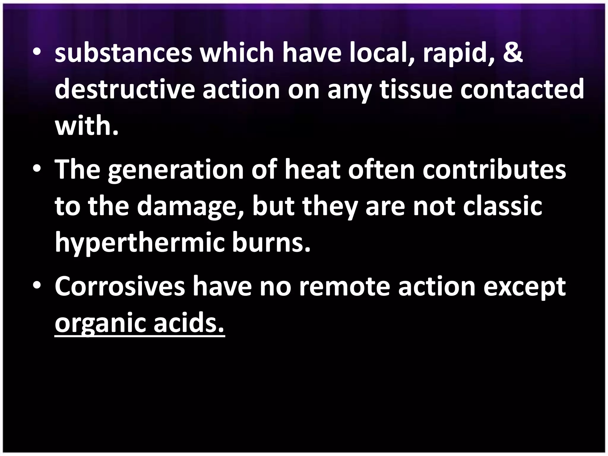 Toxicity of Corrosives | PPTX
