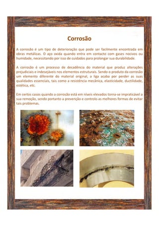 Corrosão em estruturas metálicas | PDF