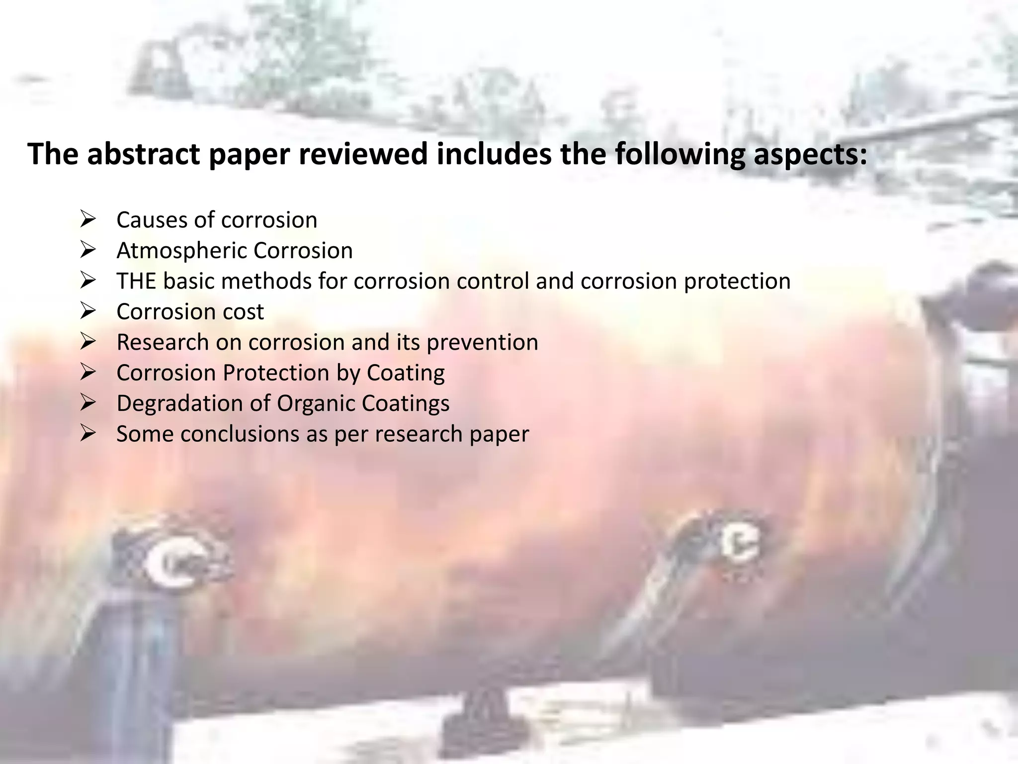 Corrossion protection of steel | PPTX