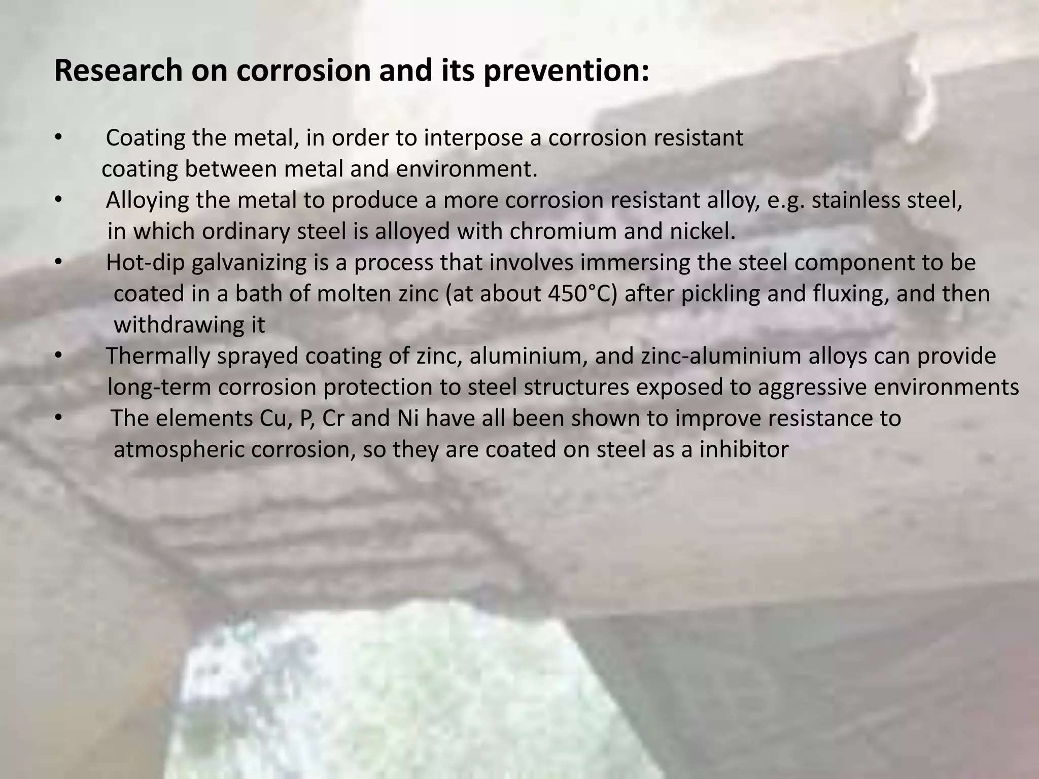 Corrossion protection of steel | PPTX