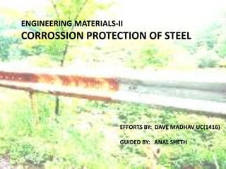 Corrossion protection of steel | PPTX