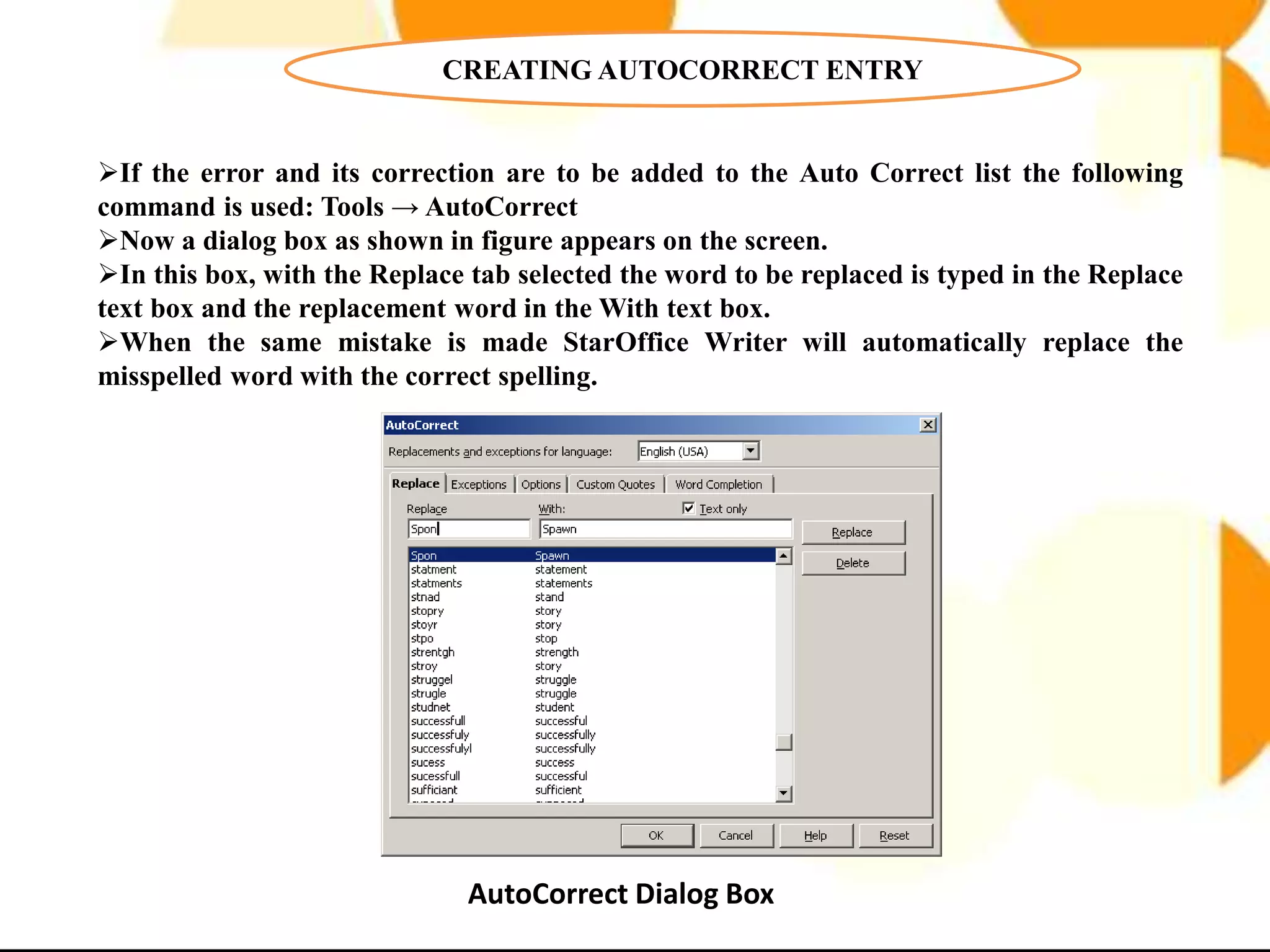 Creating Autocorrect Entry - R.D.Sivakumar | PPTX