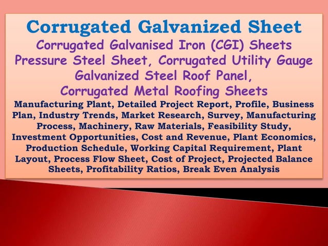 Corrugated Galvanized Sheet, Corrugated Galvanised Iron (CGI) Sheets ...