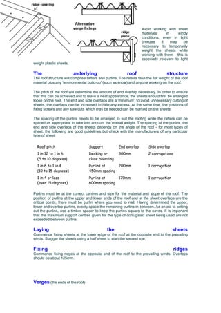 Corrugated sheet roofing | PDF