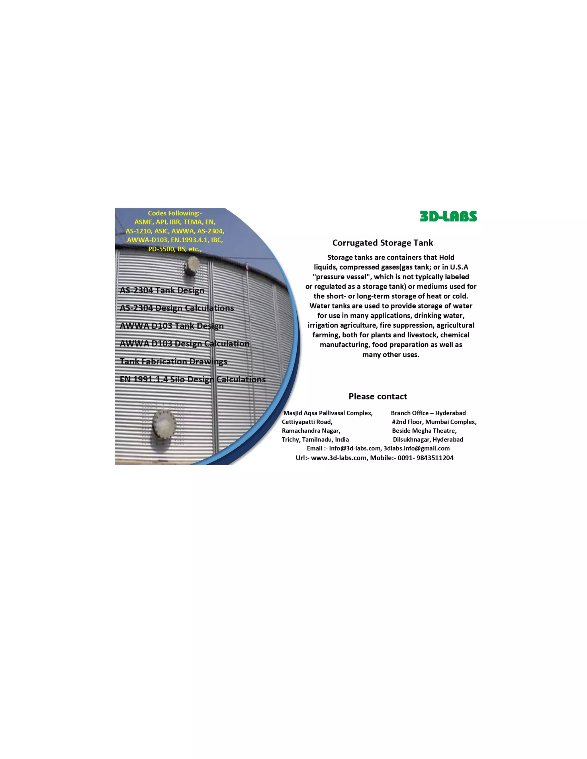corrugated storage tank designf | PDF