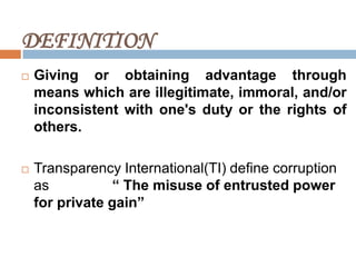 Corruption | PPTX | Debated Sensitive Social Issues | Sensitive Topics