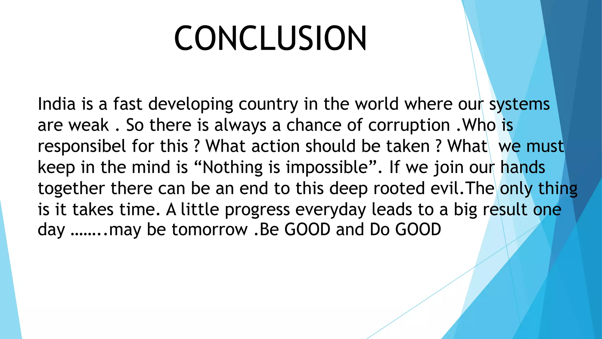 Corruption and its solution | PPTX